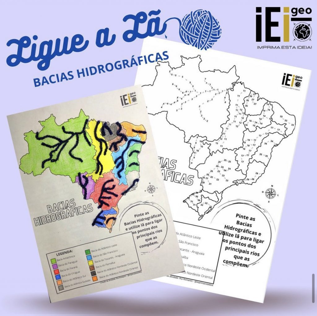Ligue a Lã - Bacias Hidrográficas - Imprima esta Ideia