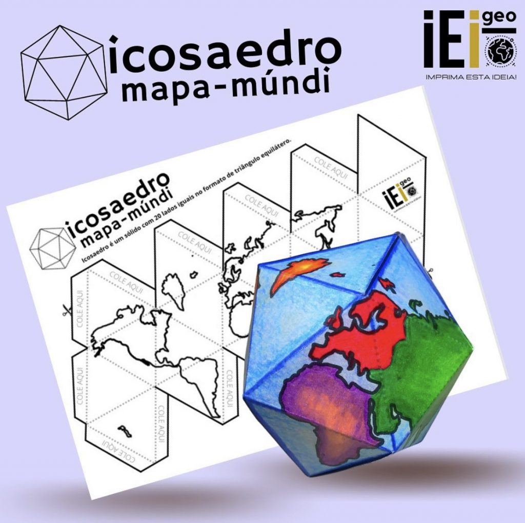 Icosaedro Mapa-múndi - Imprima esta Ideia